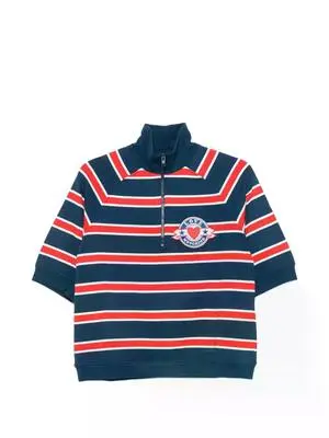 Moschino Striped-pattern Polo Top - Blue