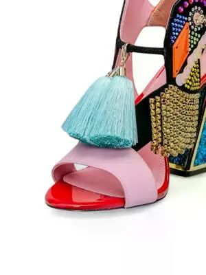 KAT MACONIE Embellished Tassel Sandals