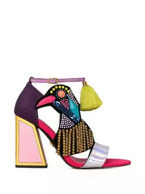 KAT MACONIE Aya Bird-embellishment Sandals - Black
