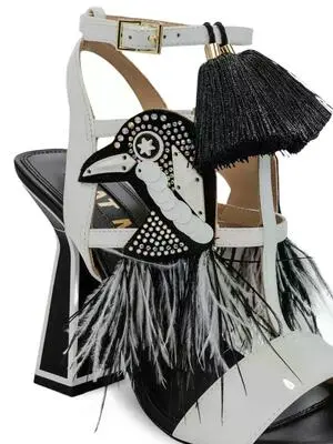KAT MACONIE Bird-embellishment Sandals - White