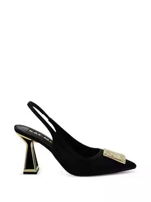 KAT MACONIE Logo-plaque Pointed-toe Slingback Pumps - Black