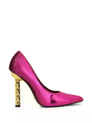 KAT MACONIE Stiletto Pumps With Chain Link Heel - Pink