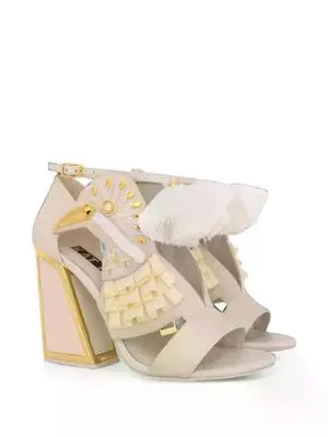 KAT MACONIE Aya Bird-embellishment Sandals - White