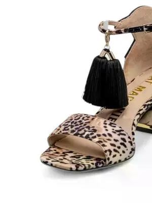 KAT MACONIE Leopard-print Embellished Sandals