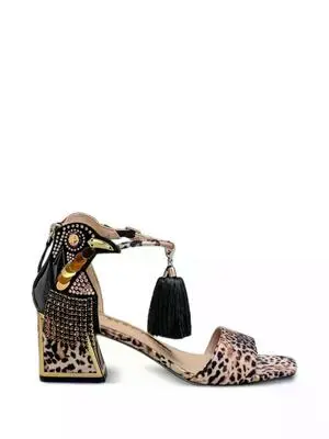 KAT MACONIE Leopard-print Embellished Sandals