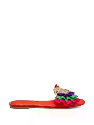 KAT MACONIE Ruffled Sandals - Red