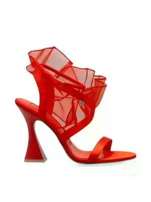 KAT MACONIE Sabina Ruffled Sandals - Red