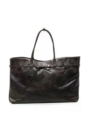MARGESHERWOOD Buckle-detail Leather Shoulder Bag - Brown