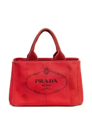 Prada Logo-print Tote Bag - Red