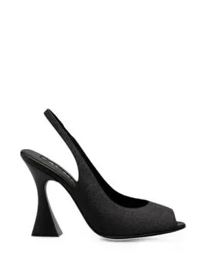 KAT MACONIE Glitter-effect Slingback Pumps - Black