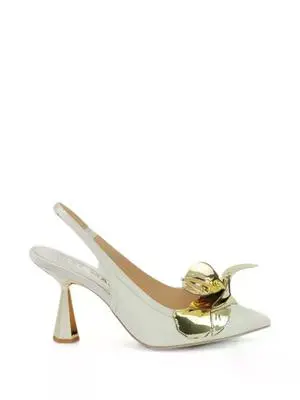 KAT MACONIE Tamannaah Floral-detail Mules - White