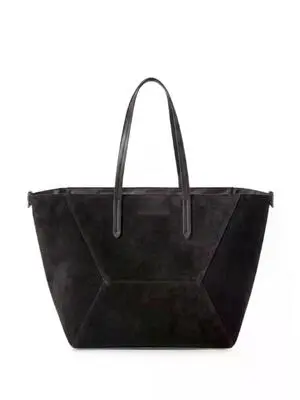 Brunello Cucinelli Suede Panelled Tote Bag - Black