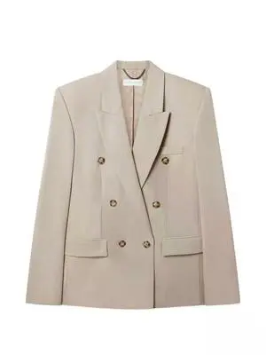 Stella McCartney Double-breasted Wool Jacket - Neutrals