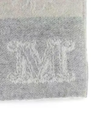 Max Mara Checkered Monogram Scarf - Grey