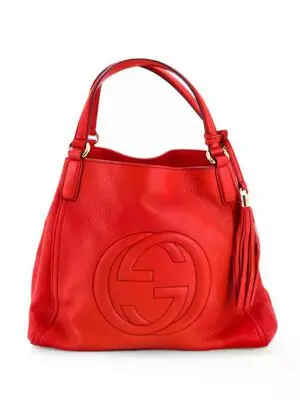 Gucci Soho Leather Medium Shoulder Bag - Red
