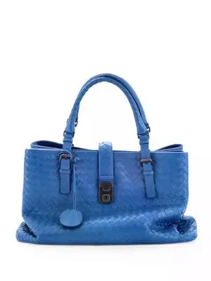 Bottega Veneta Roma Bag Intrecciato Nappa Medium Tote Bag - Blue