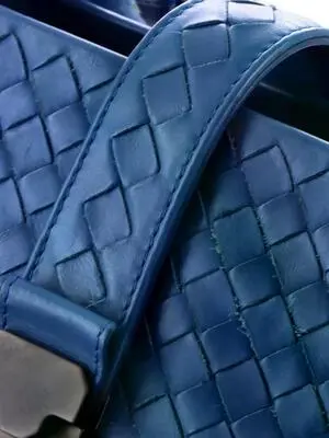 Bottega Veneta Roma Bag Intrecciato Nappa Medium Tote Bag - Blue