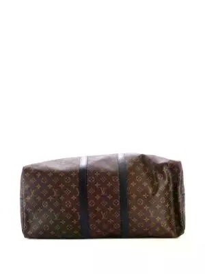LOUIS VUITTON Keepall Bandouliere 55 Travel Bag - Black