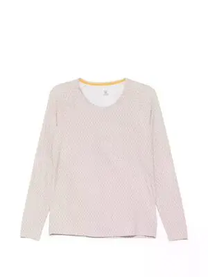 PIP STUDIO Leaf-print Raglan-sleeve T-shirt - Neutrals