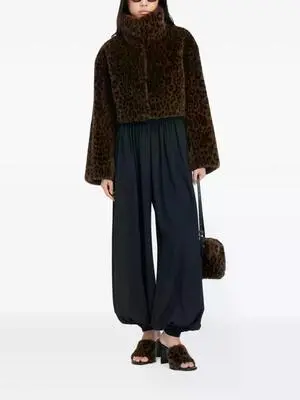 ROTATE BY BIRGER CHRISTENSEN Faux-fur Crop Jacket