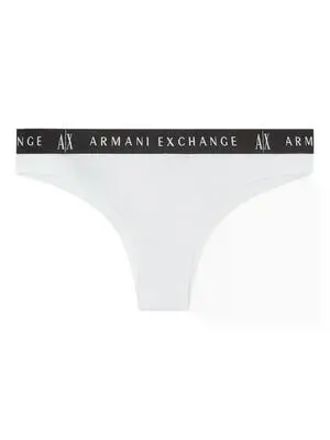 Armani Exchange Logo-waistband Briefs - White