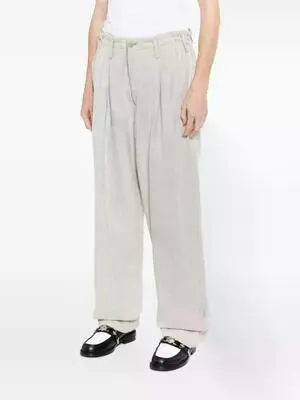 Yohji Yamamoto Pleated Cuff-tab Trousers