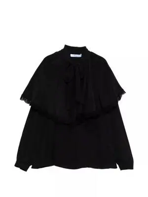 Blumarine Lace-trim Ruffled Blouse - Black
