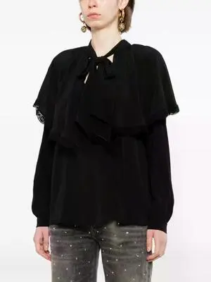 Blumarine Lace-trim Ruffled Blouse