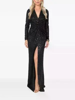 ROSERRY Rosstrawberry Sequin-embellished Maxi Dress - Black