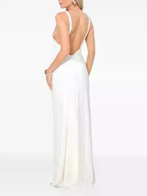 ROSERRY Margot Sequin-embellished Cowl-neck Maxi Dress