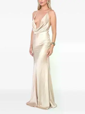 ROSERRY Ibiza Cowl-neck Halterneck Maxi Dress