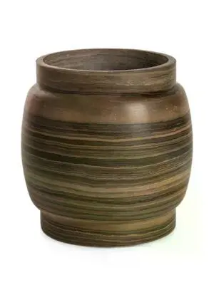 EDITIONS MILANO Medium Stone Marble Vase - Brown