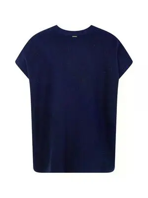 TWINSET Ribbed-knit Curved-hem Sweater
