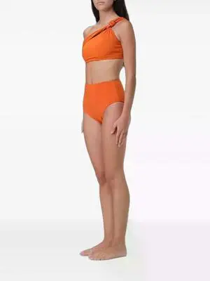 MAYGEL CORONEL Knot-detail One-shoulder Bikini - Orange