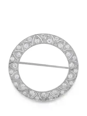 LB EXCLUSIVE Diamond Open-circle Brooch - Silver