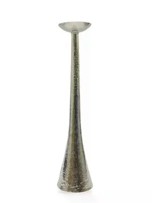 ENZO DE GASPERI Hammered-metal Candlestick - Silver