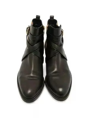 Burberry Check-detail Ankle Boots