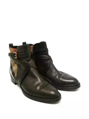 Burberry Checked Ankle Boots