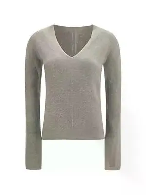 Rick Owens V-neck Long-sleeve Sweater - Grey