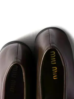 Miu Miu Logo-embossed Ballet Flats