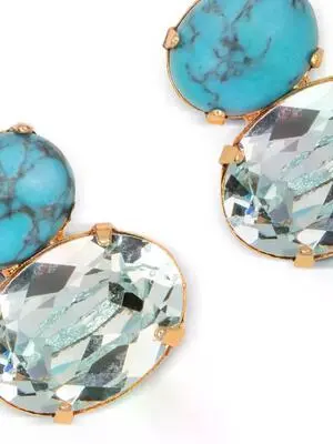 JENNIFER BEHR Yvette Turquoise Crystal-embellished Earrings