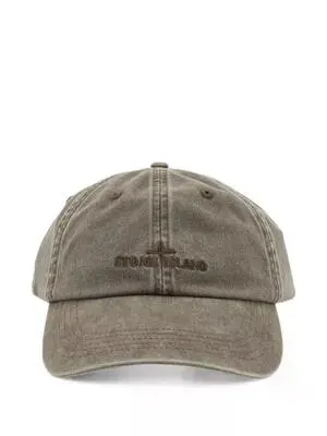 Stone Island Logo-embroidered Cap - Brown