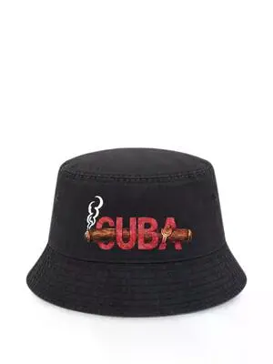 MELT Graphic-print Bucket Hat - Black
