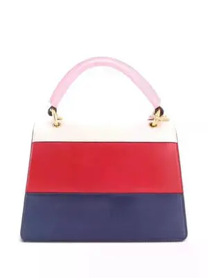 Gucci Queen Margaret Colorblock Leather Satchel - Blue