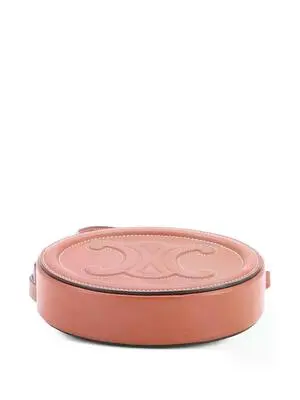 Celine Triomphe Oval Leather Crossbody Bag