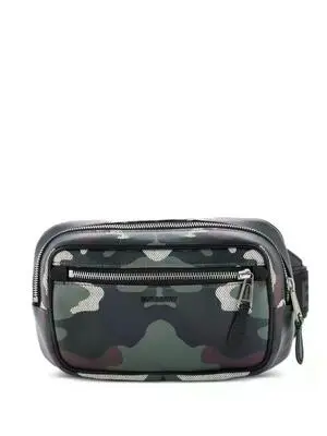 Burberry Camouflage Coated Canvas Belt Bag - Green