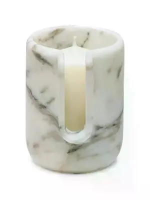 EDITIONS MILANO Kouki Marble Candle Holder - White