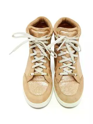 JIMMY CHOO Tokyo High-top Sneakers With Glitter Finish