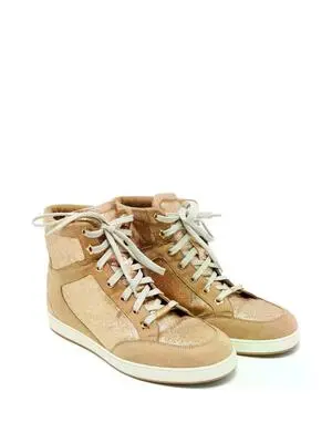 JIMMY CHOO Tokyo High-top Sneakers With Glitter Finish