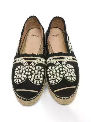 Fendi Pearl-embellished Espadrilles